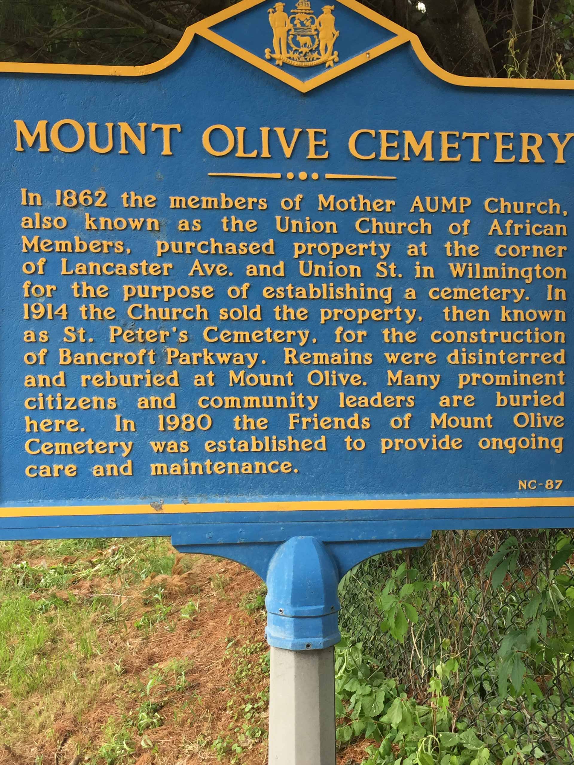 Mt. Olive Cemetery – Mother African Union